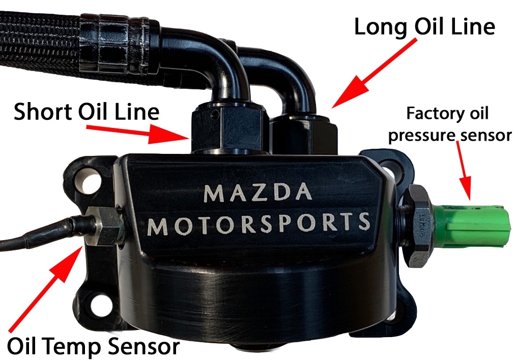 Miatacage.com. NC Oil Filter Mount with cooling ports - Version 1